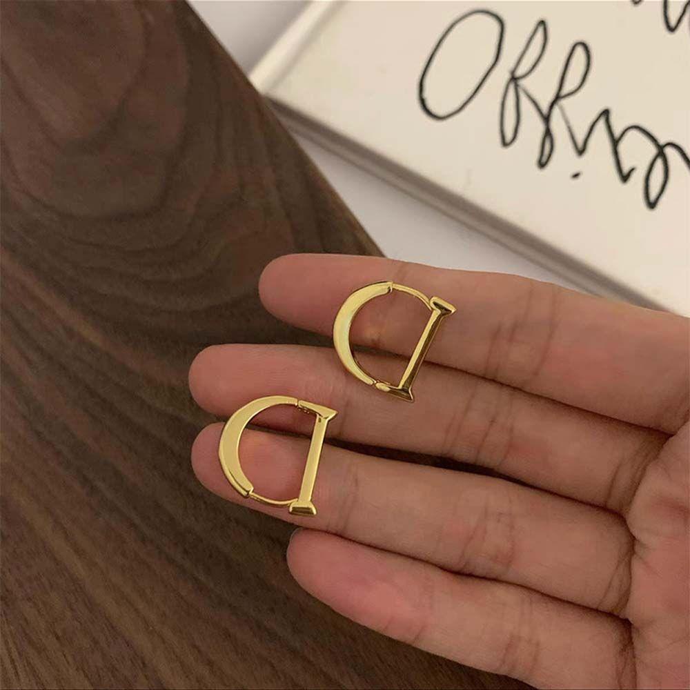BARRY Geometric Women Hoop Earring Temperament Metal Small Stud Earring ...
