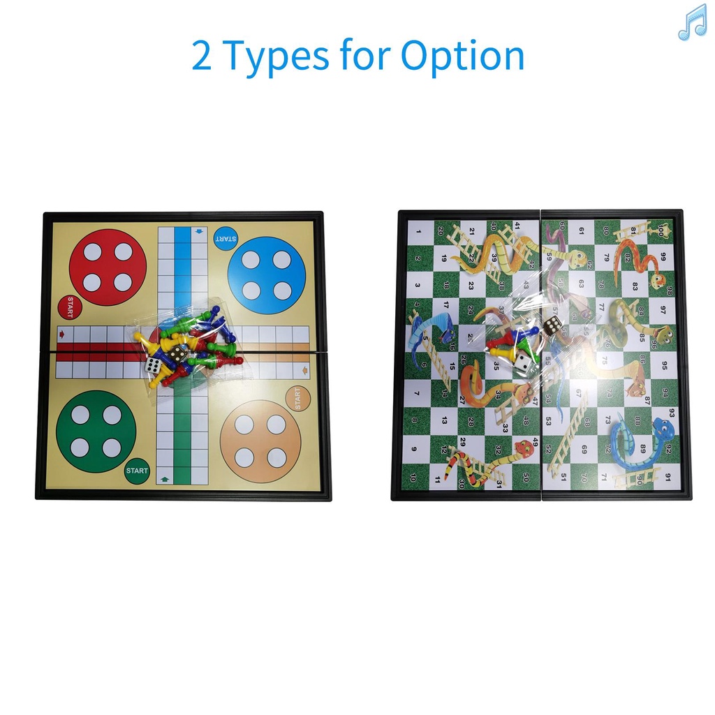 Portable Magnetic Ludo Board Games Folding Flight Game Flying Chess ...