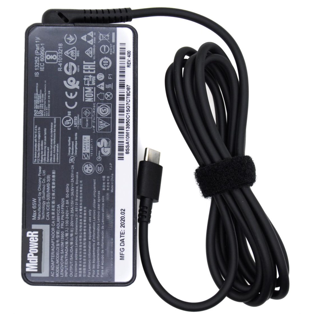 Original 65W 20V 3.25A TypeC AC Adapter Laptop Charger for Lenovo ...