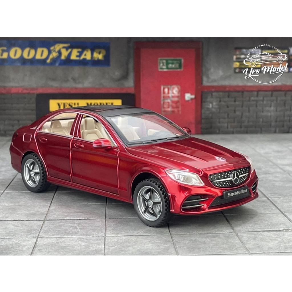 โมเดลรถเบนซ์ BENZ C260 โมเดลรถเหล็ก Mercedes-Benz มีไฟ มีเสียง ขนาด 14. ...