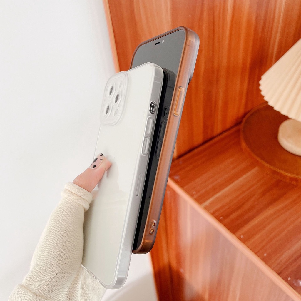 Ins Pure Color Transparent Soft Case for IPhone 13 12 Pro ProMax 11 ...