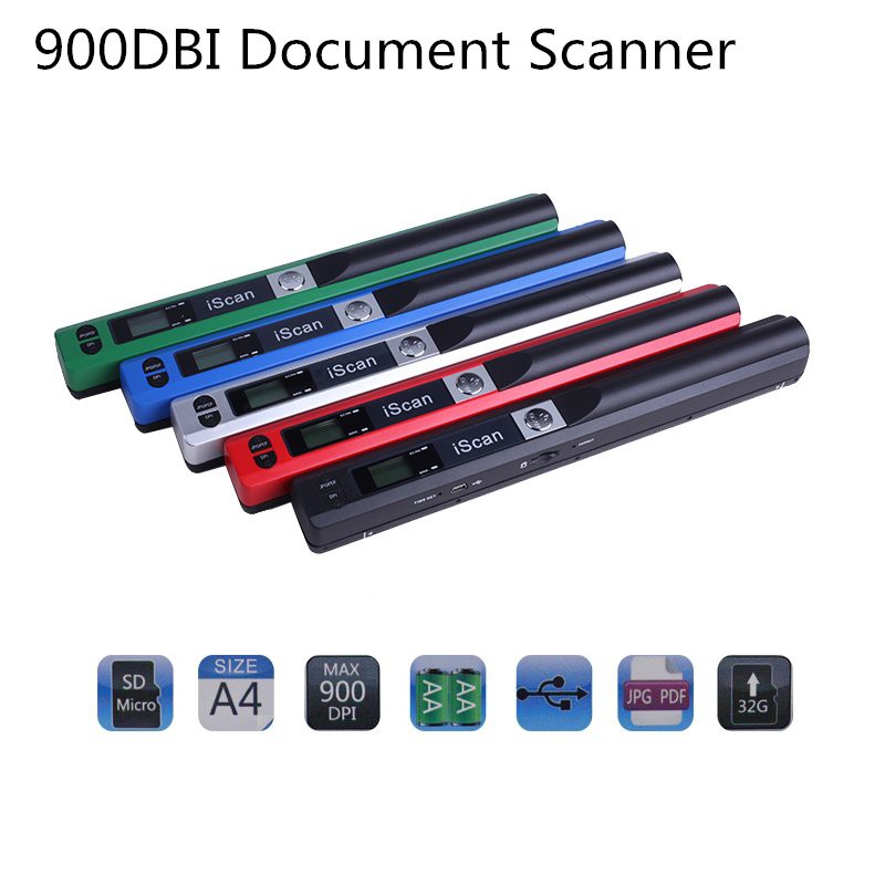 เครื่องสแกนเอกสารแบบพกพา Handheld Portable A4 Book Document Photo ...
