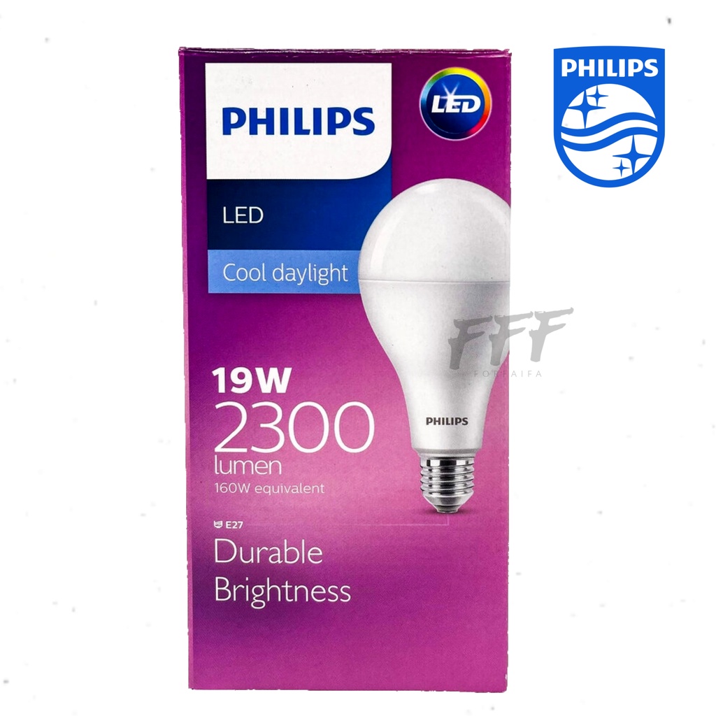 [PHILIPS] หลอดไฟ PHILIPS LED bulb Durable Brightness 19W E27 Daylight ...