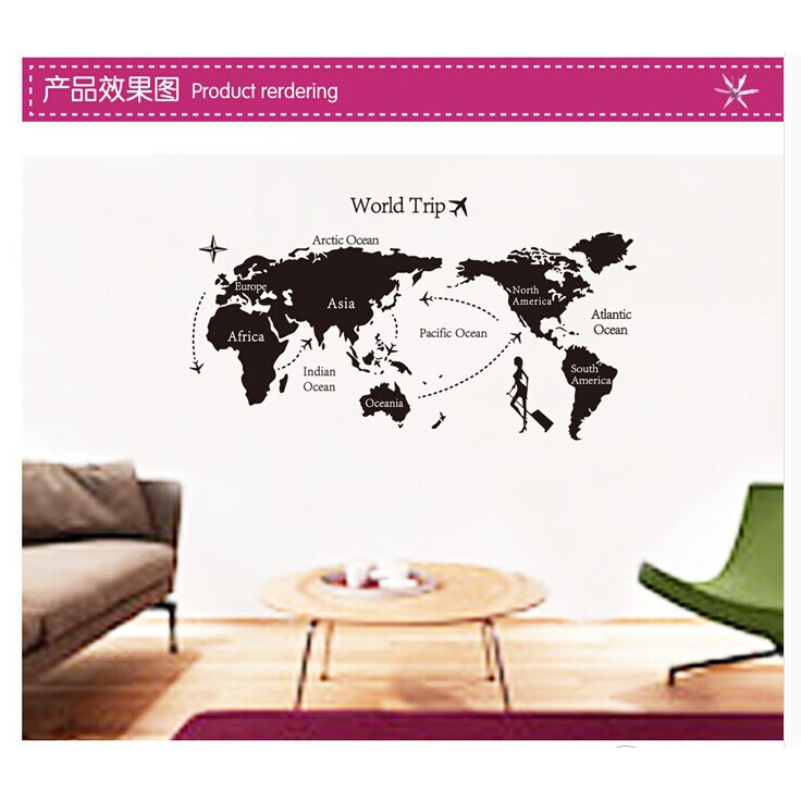 JM7225/80*140 Travel Wall Sticker Wall Sticker Factory Customized TV ...