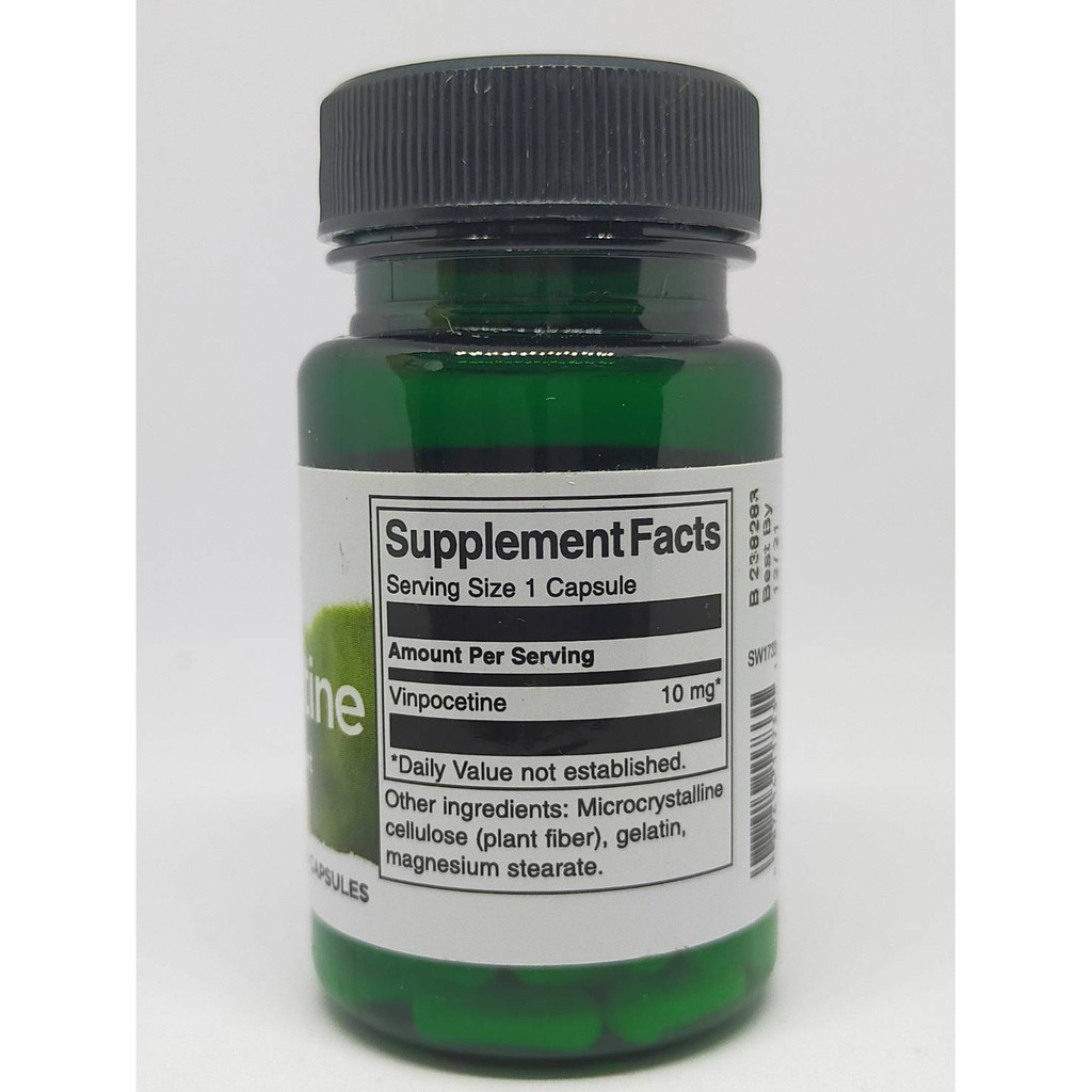 บำรุงสมองโดยเพิ่มปริมาณเลือดไปเลี้ยงสมอง (Swanson Vinpocetine 10 mg 90 ...