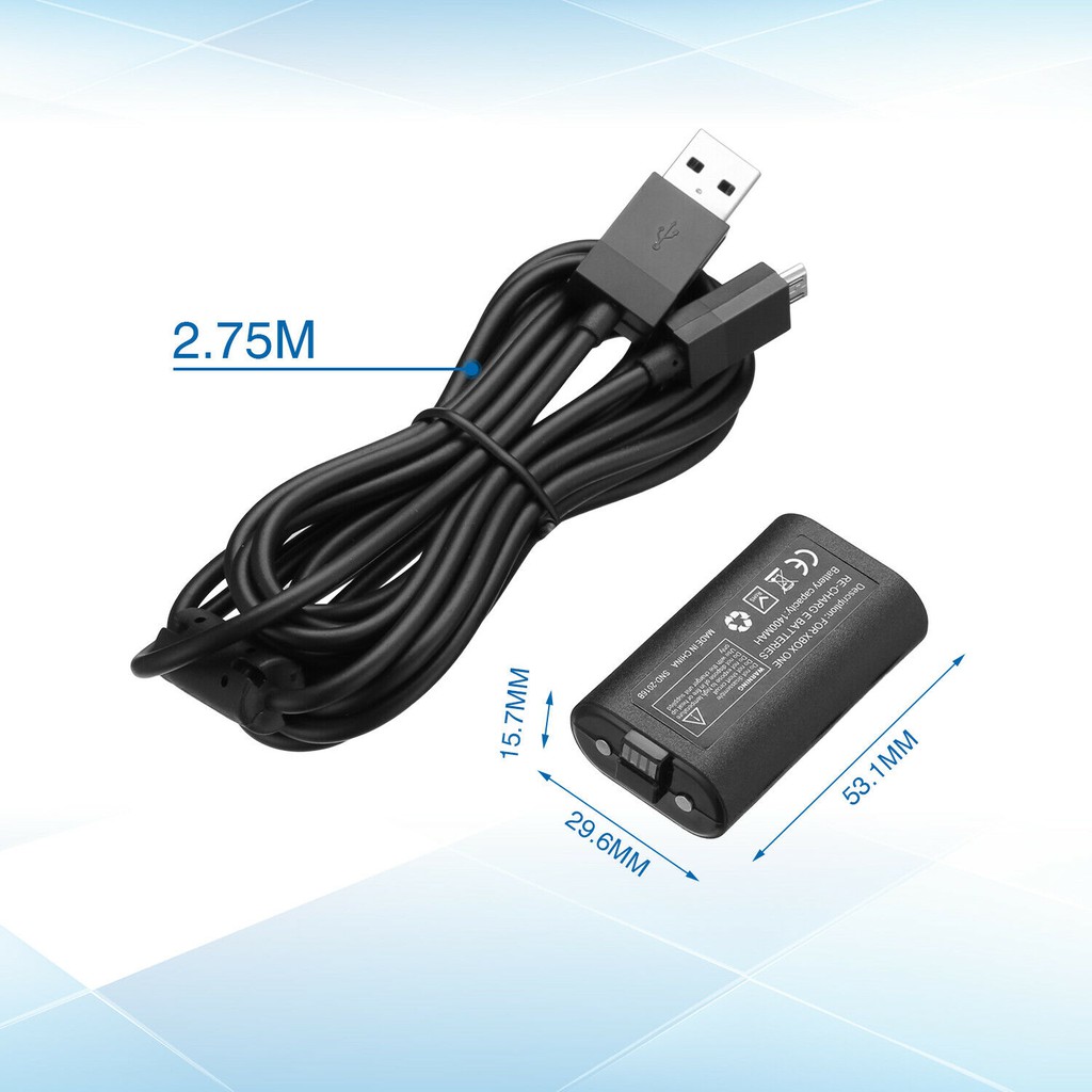 2pcs 1400mAh Lithium polymer Rechargeable Battery PackUSB Charger Cable ...
