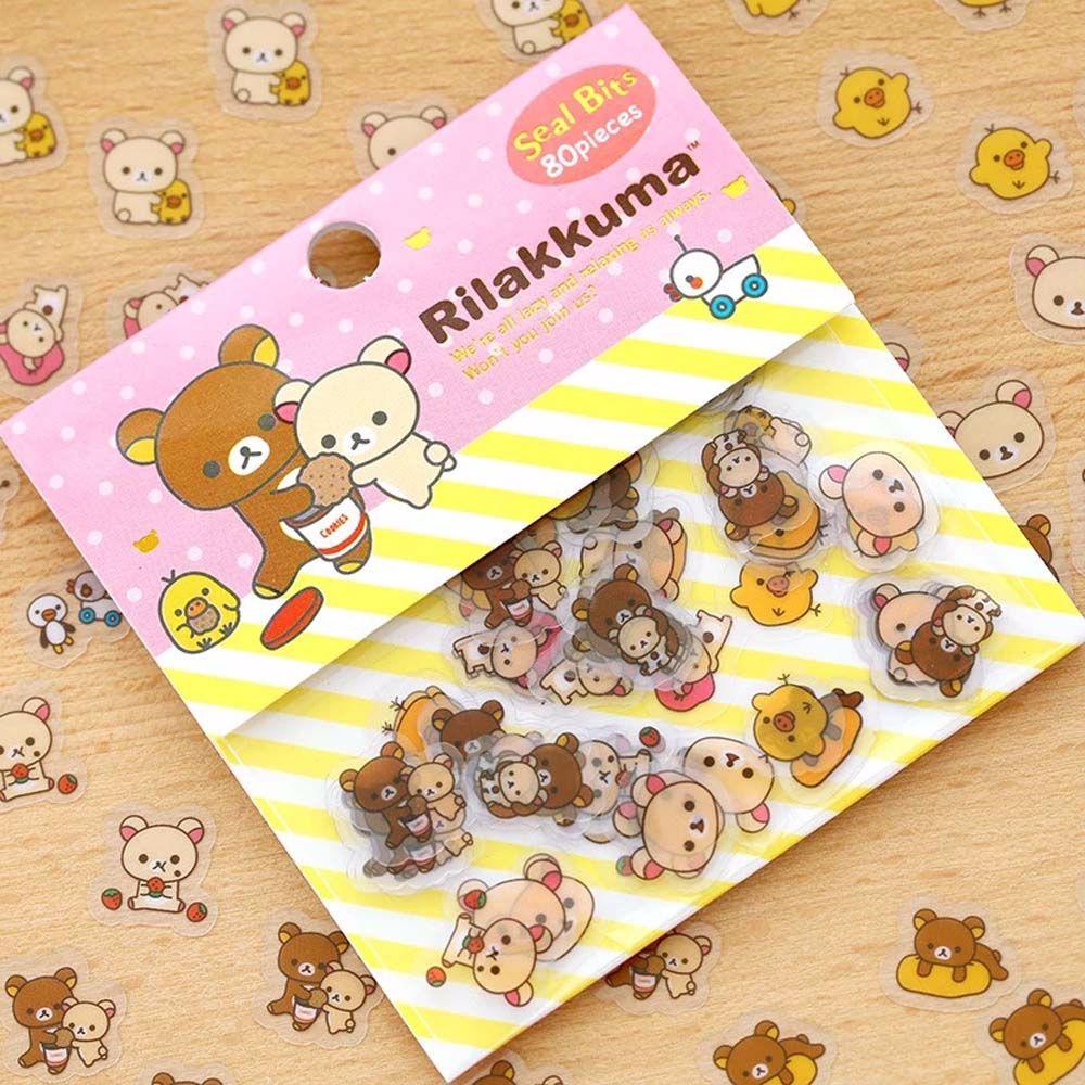 KENTON Cute Rilakkuma Stickers Album Cartoon Stickers Bear Stickers ...