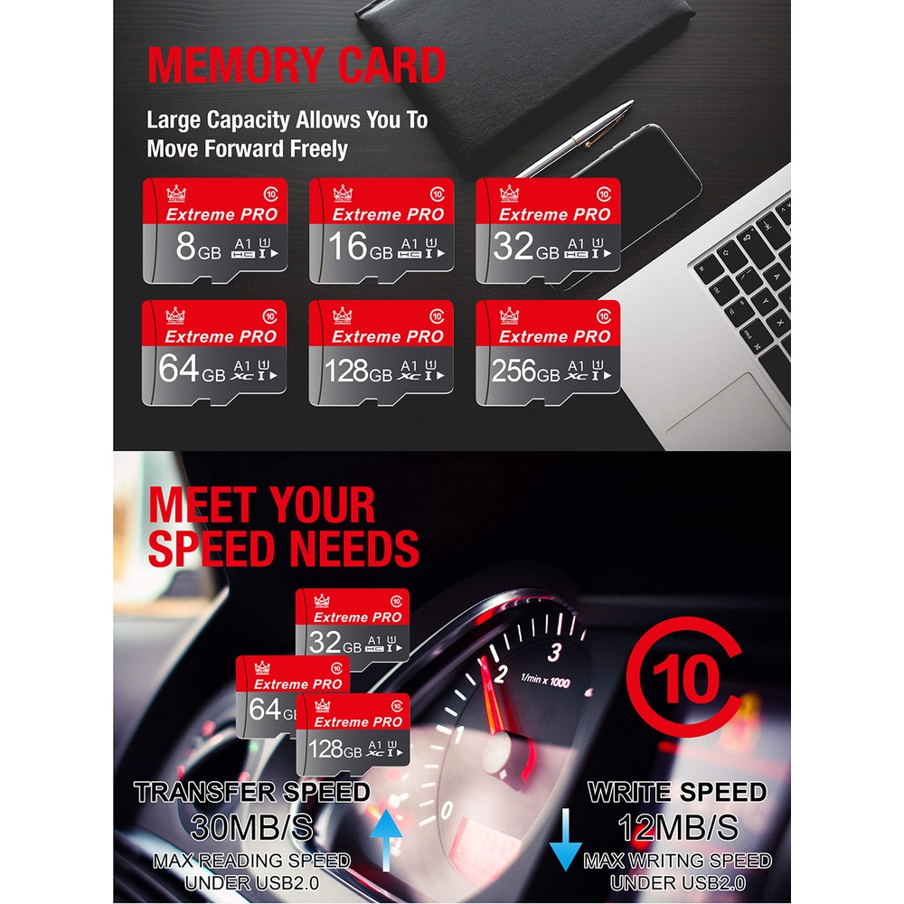 การ์ดหน่วยความจำEVO+ Memory Card 32G SDHC Grade Class10 C10 UHS-I TF/SD ...