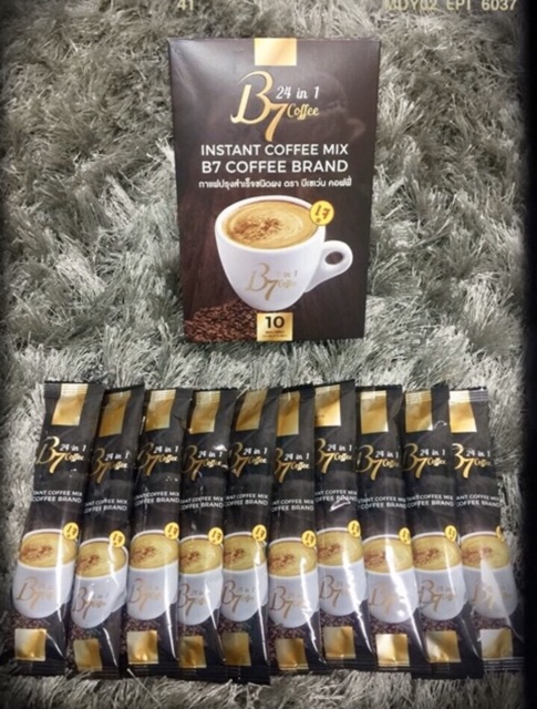 ชุด 5 กล่อง กาแฟถั่งเช่า เห็ดหลินจือ B7 Coffee ลดเบาหวาน ความดัน ไม่มี ...