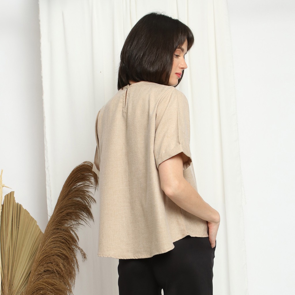 เสื้อท็อปส์ Blusha Acorn สําหรับผู้หญิง - batik_dirga.th - ThaiPick
