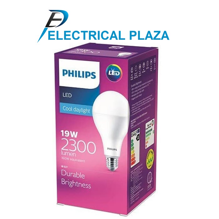 Philips Led Bulb 19w White Cool Daylight 6500k Ledbulb Lights 19w Watt ...