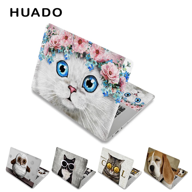 Cute Cat Pattern Sticker for 15inch Laptop Skin Removable 17 13 14 ...