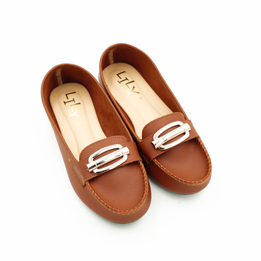 Size 41-45 รองเท้าคัทชู แบบอะไหล่วงรี หนังนิ่ม Lily Shoes โค้ด SEUWS922 ...