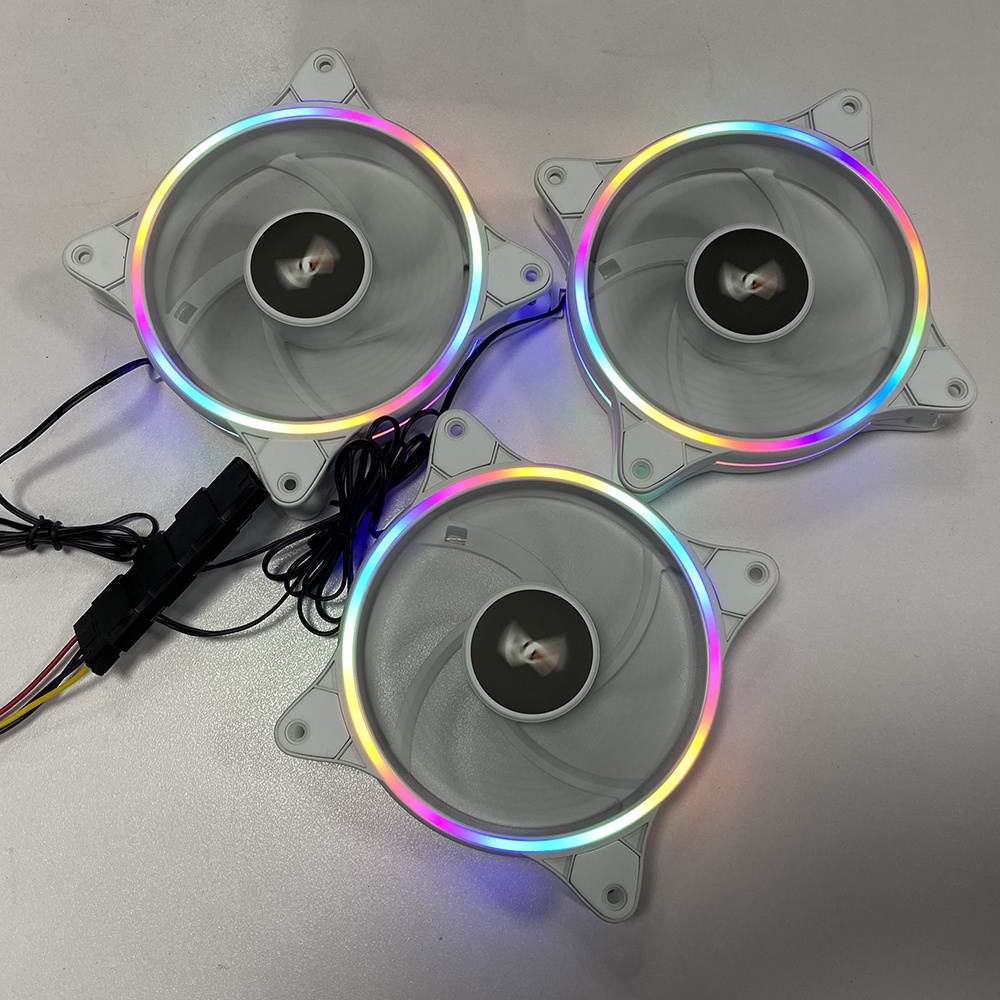 120mm pc computer fan 4 LED Light 12CM Fan PC CPU Cooling Cooler Fan ...
