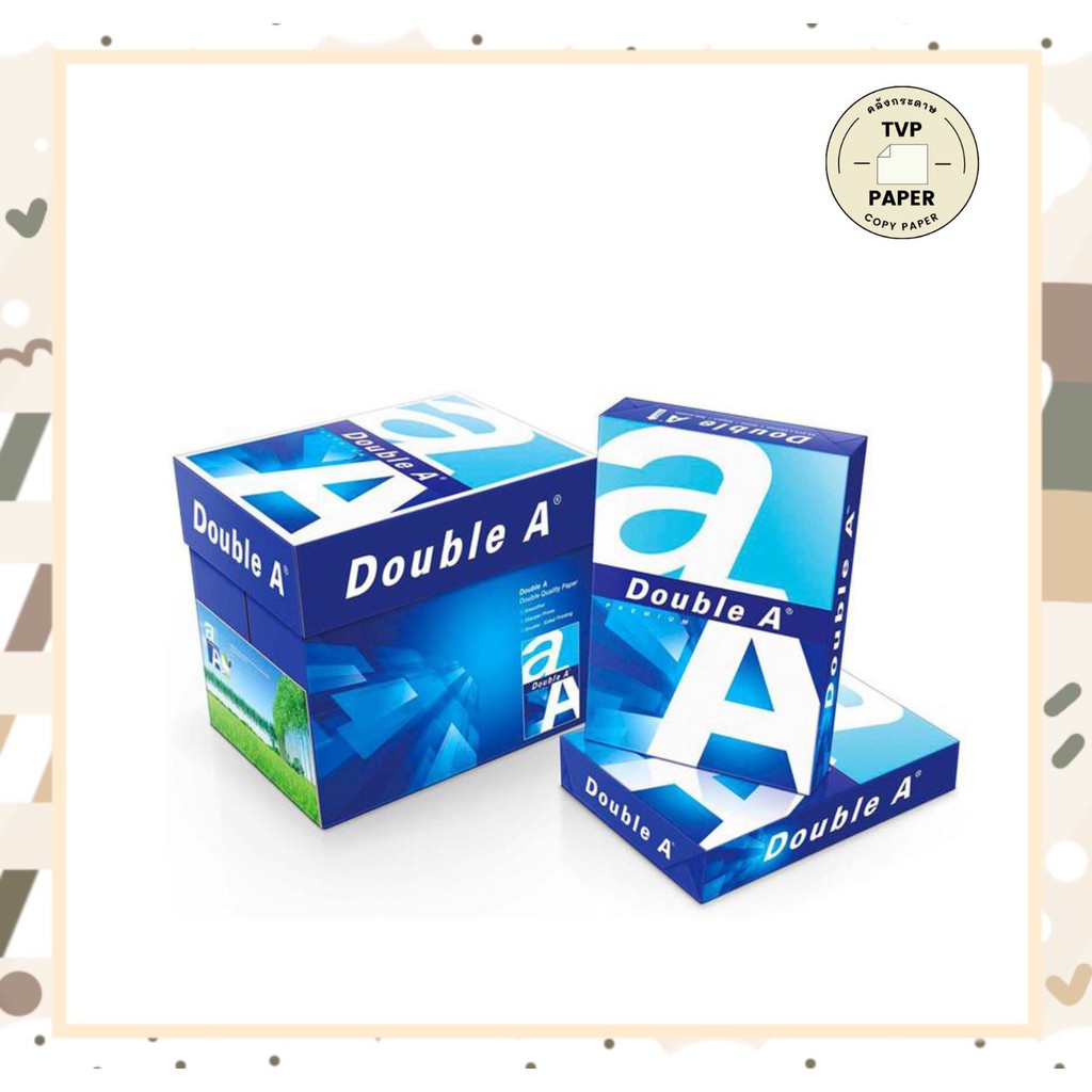 กระดาษถ่ายเอกสาร A4 80แกรม Double A (5รีม) - tvppaper - ThaiPick