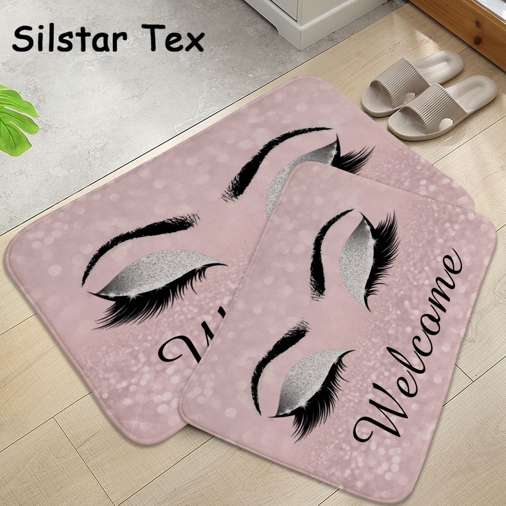 เสื่อSilstar Tex Creative Rose Golden Eyelashes Mats Modern rinting ...