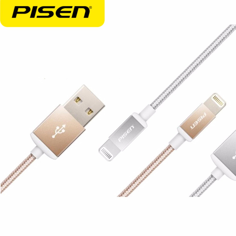 PISEN ไพเซน สายชาร์จเร็ว iPhone iPad และ micro USB สายถักไนล่อนเส้นใหญ่แข็งแรงทนทาน รุ่น AL06 ...
