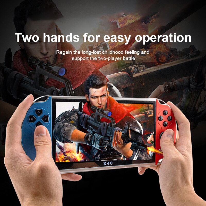 Game Console,X40 Video Game,Video Game Console Retro Handheld, 7.1Inch ...