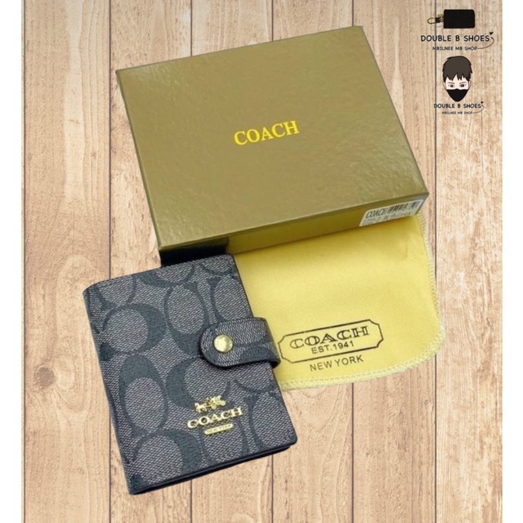 Coach business card holder กระเป๋าใส่นามบัตร กระเป๋าโค้ชผู้ชาย ใส่การ์ด ...
