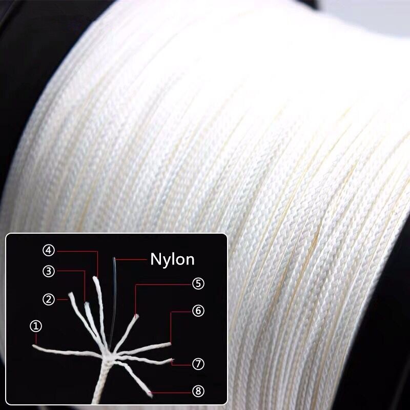 100M DIY Assist Hook Lines 220LB Slow Jigging Line 1.25mm PE Nylon Core ...