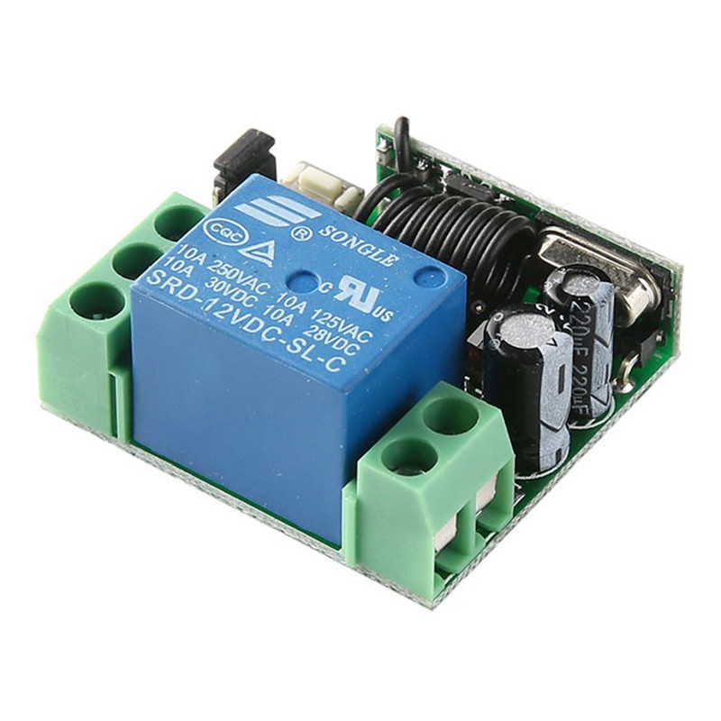 {}433MHz 12V Single-Channel Remote Control Switch Learning Type ...