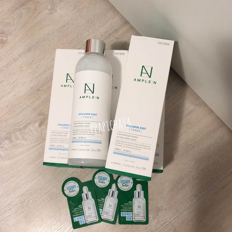 Sale Hyaluron Shot Toner 600ml. พร้อมส่ง(ของแท้ถูก) Coreana Ample n - mowwwie - ThaiPick