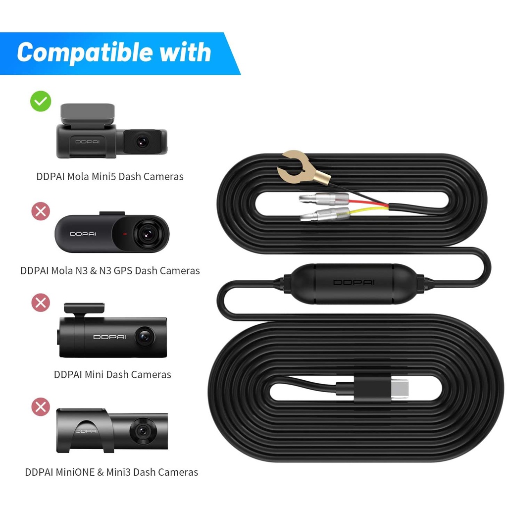 DDPAI IPS Intelligent Hardwire Kit For Mini 5 Z40 N3 สายไฟกับกล่องฟิวส์ ...