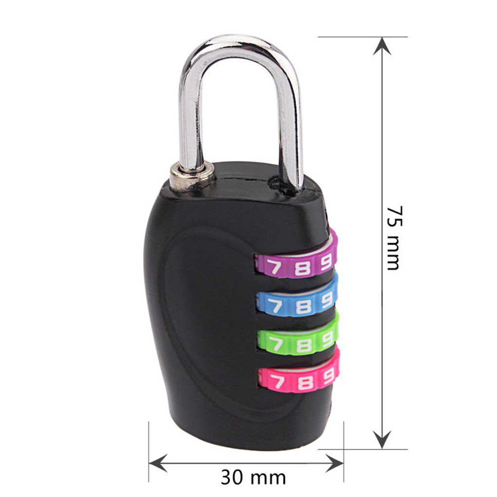 paTw New 4-Digit Aluminum Body Combination Padlock Password Lock for ...