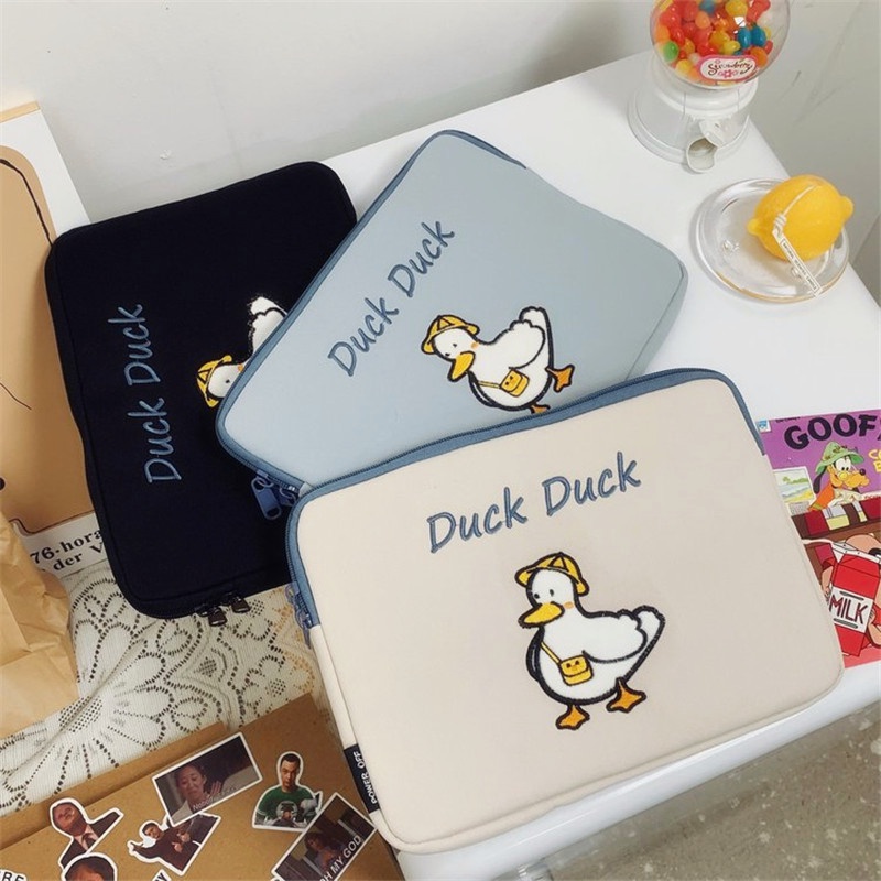 Cartoon 11 13inch IPad Pro Protective Sleeve Embroidery Duck Liner Bag ...