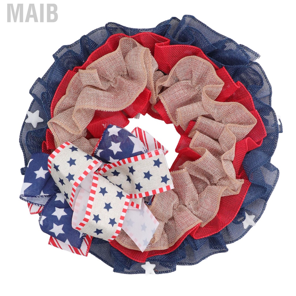 Maib Patriotic Front Door Wreath 13.8in 4th Of July Vivid Colors Wreat ...