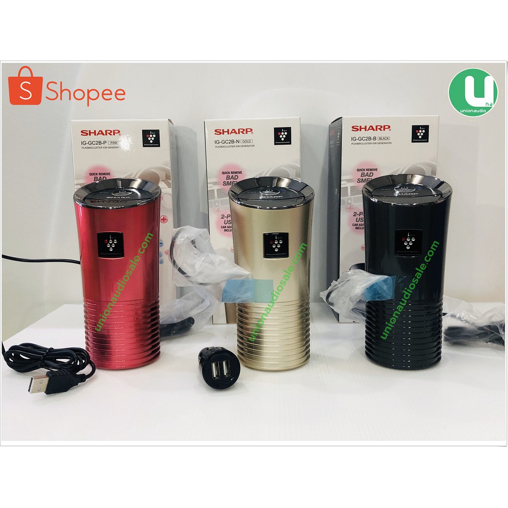 SHARP เครื่องฟอกอากาศในรถ IG-GC2B ใช้งานง่ายขึ้นผ่านสายต่อUSB พร้อมกับอะแด็ปเตอร์ (มีมาให้) 1 ...