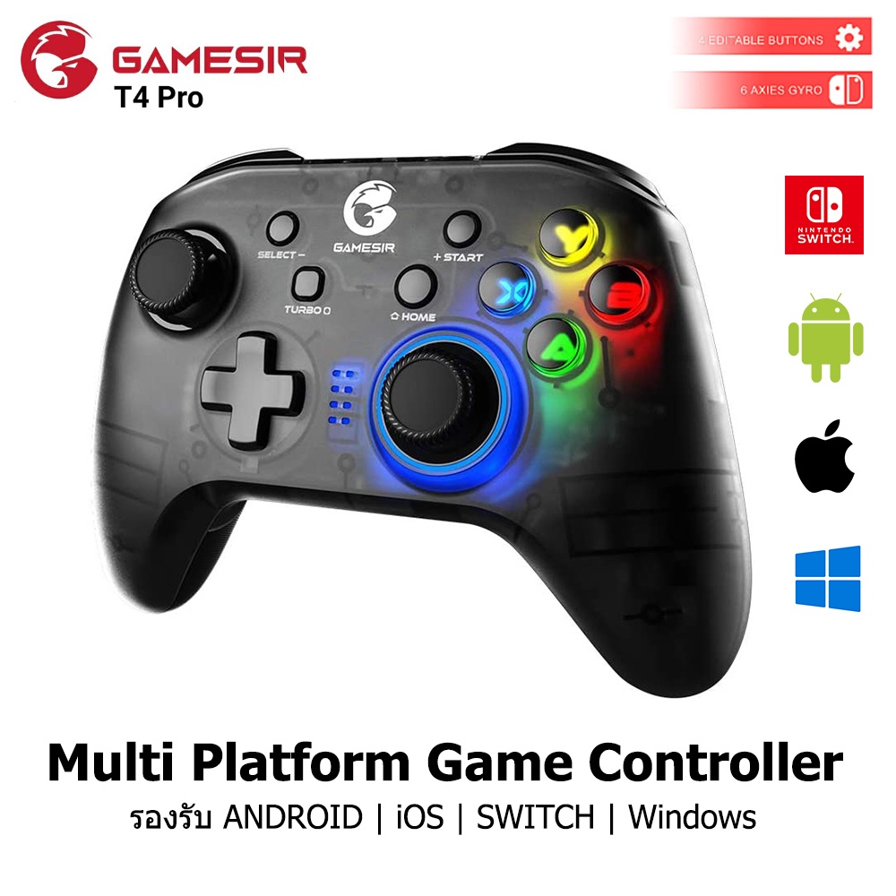 จอย GameSir T4 PRO Wireless for Windows (78910) PC SWITCH IOS ANDROID - joystickthai - ThaiPick