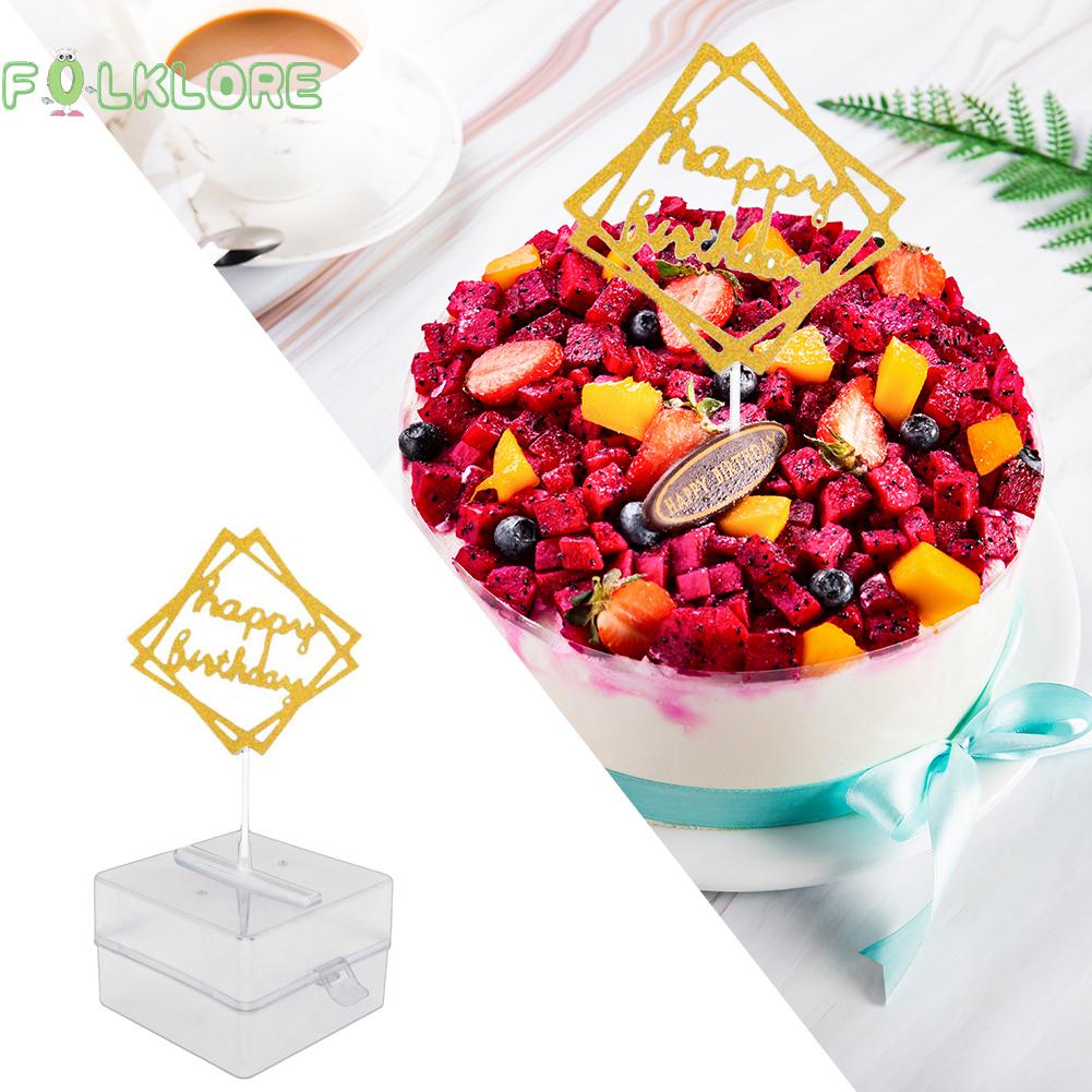 ♢FOLKLORE Cake ATM Happy Birthday Cake Topper Money Box Surprise Gift ...