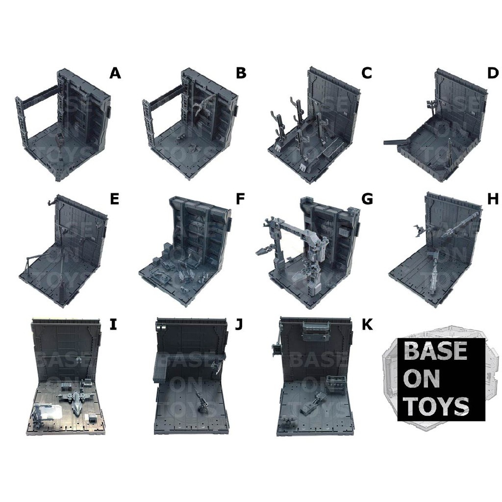 CG Domain Base Action Base โรงเก็บกันดั้ม ฐานกันดั้ม ฐานหุ่นยนต์ ฉากท ...
