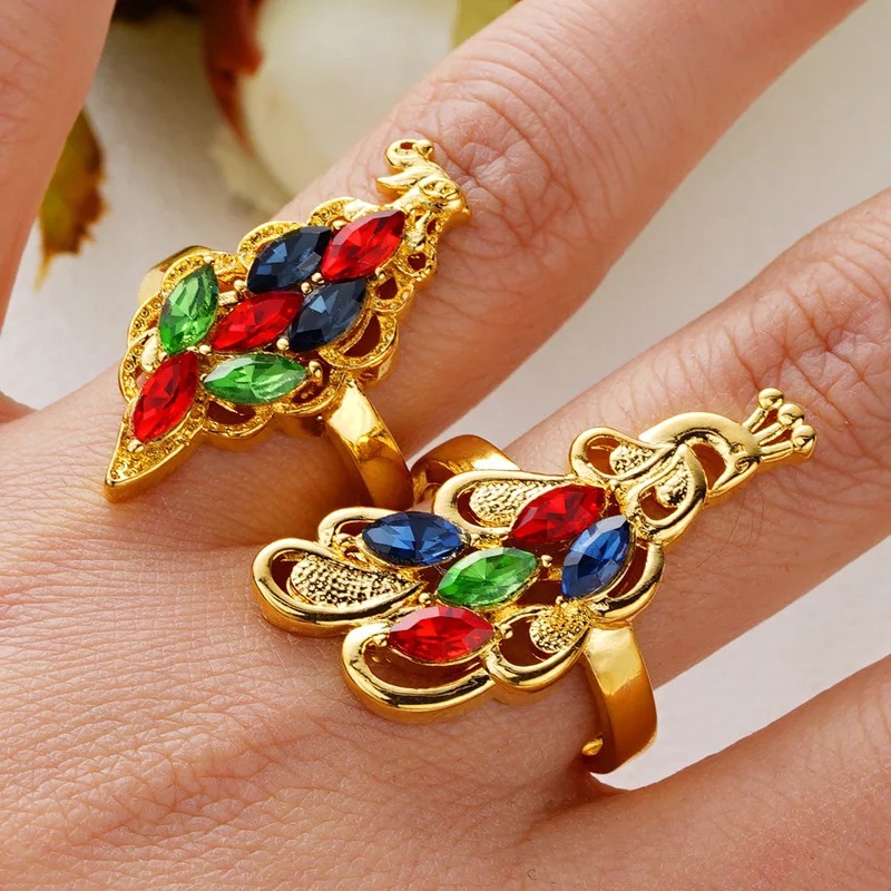 แหวนพลอยนกยูงสีzxcvb | Shopee Thailand