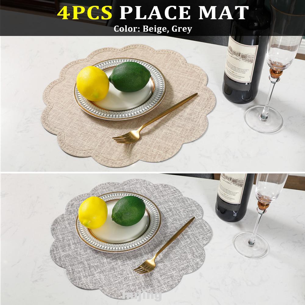 ♥Silver Placemats,Silver Table Mats,Non-slip Insulation Table Dinner ...