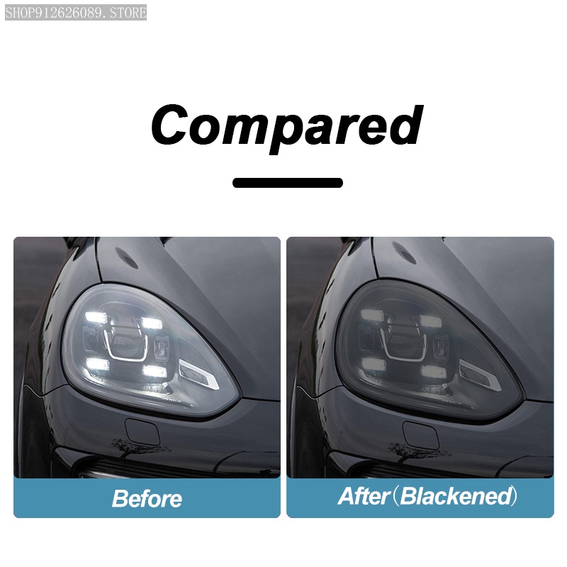 Car Headlight Protective Film Taillight Smoked Black Tint Wrap Vinyl ...