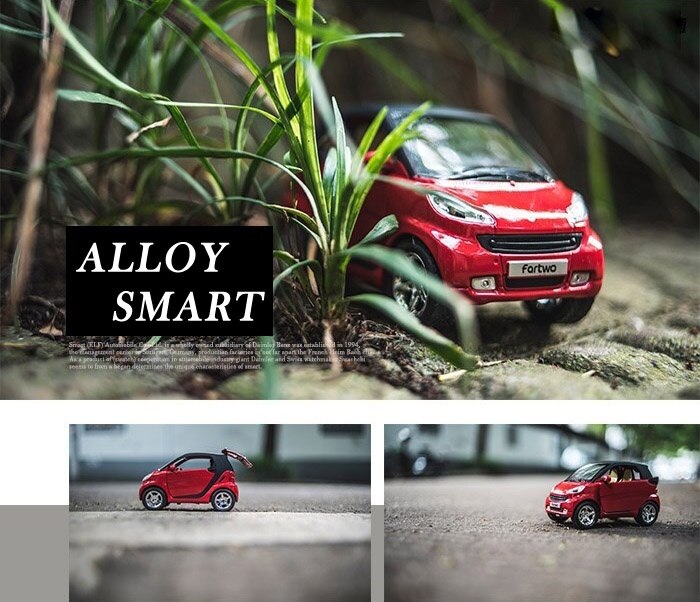 Smart Fortwo 132 Scale Diecast Model ull Back Car Collectible Toy Gifts ...