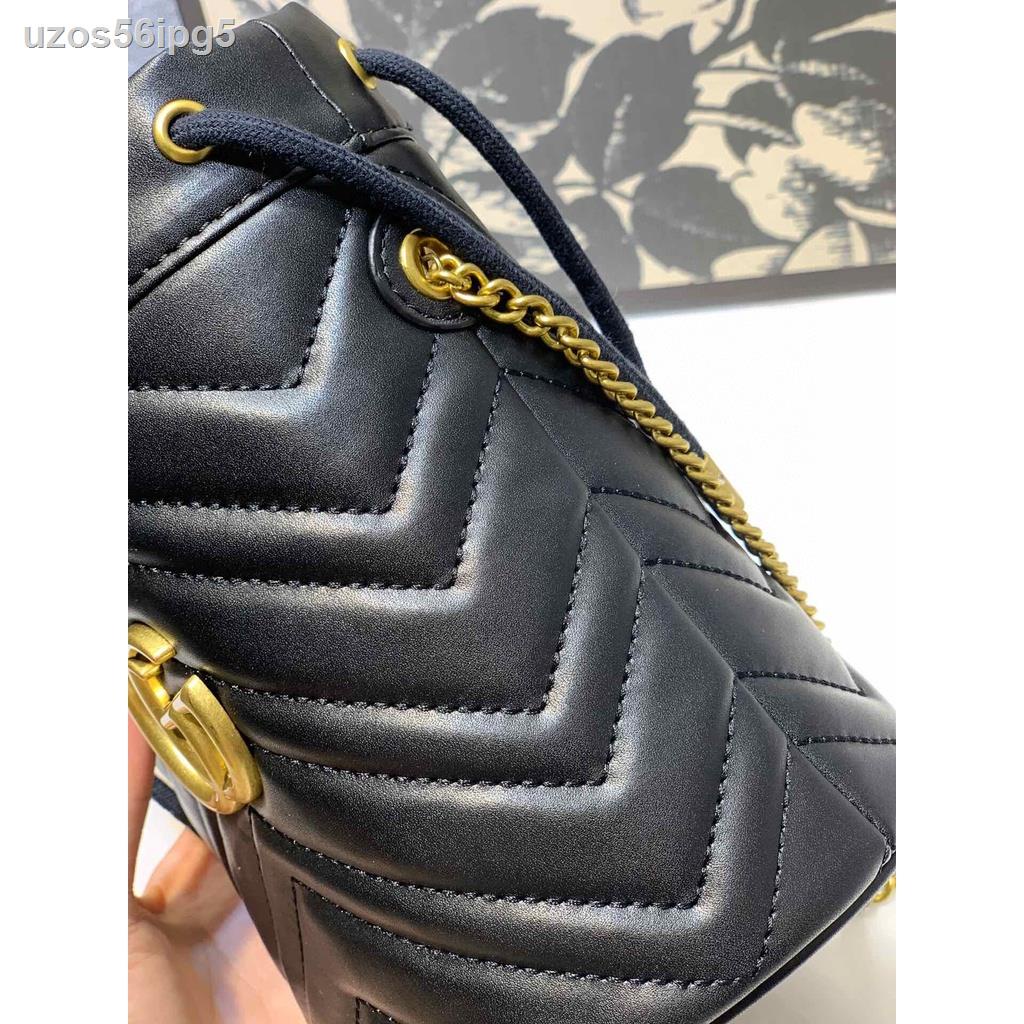 High Quality Black V-Shaped Bag With Chain Strap (Box) 575163 - k ...