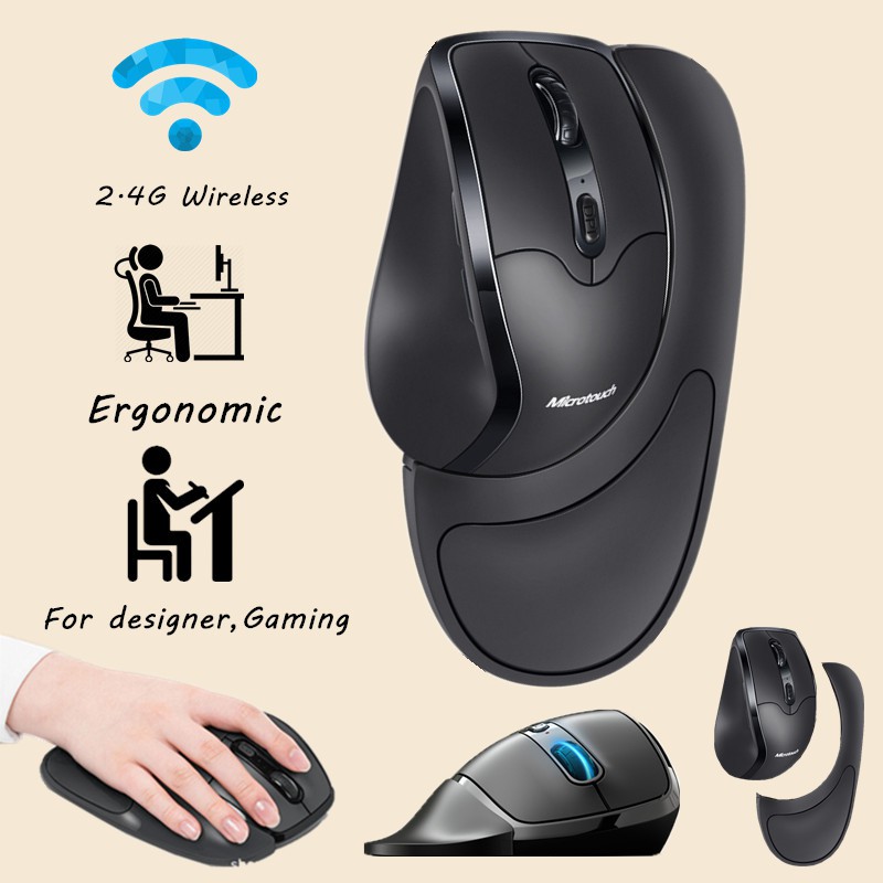 ☎Pro Wireless 2400DPI Ergonomic Newtral Portable Designer Drawing PC ...
