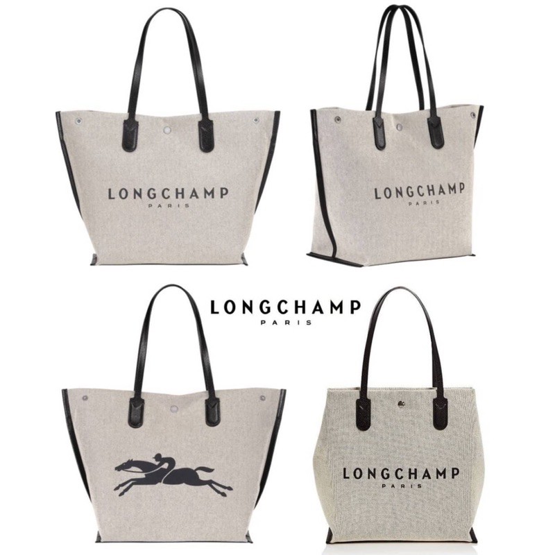 longchamp essential toile shoulder bag แท้ 100% จาก outlet shop ...