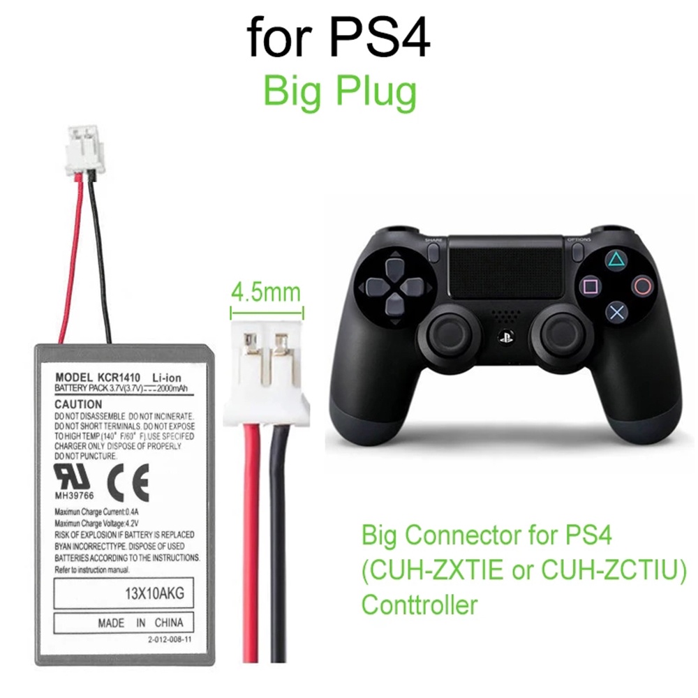 ที่จับ ps4 new 2pcs 2000mAh Battery For Sony Gamepad PS4 Battery ...