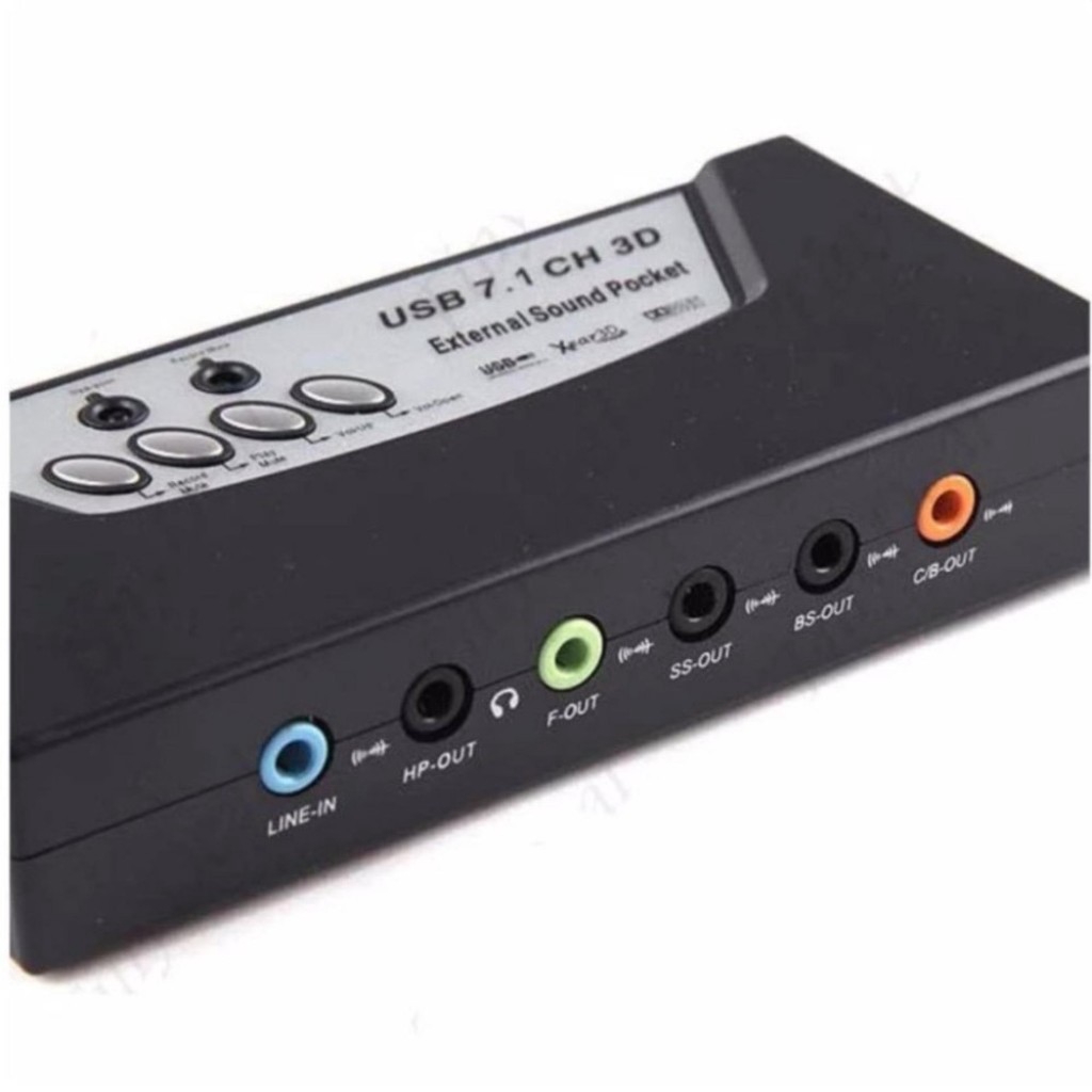 USB Sound Box Adapter / USB 2.0 7.1 Audio 8-Channel Sound Card Box ...