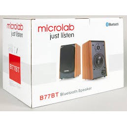 Microlab B77BT Bluetooth Speaker ลำโพงมอนิเตอร์ (รองรับบลูทูธ) - (Brown ...