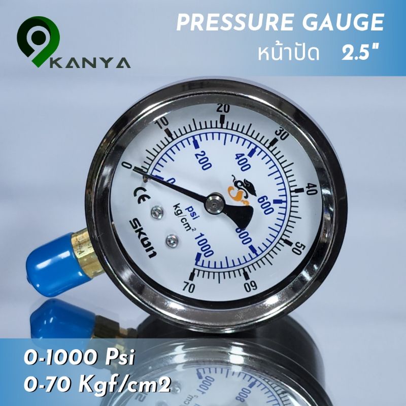 Pressure Gauge 70 Kgf cm2 1000 PSI 2 5