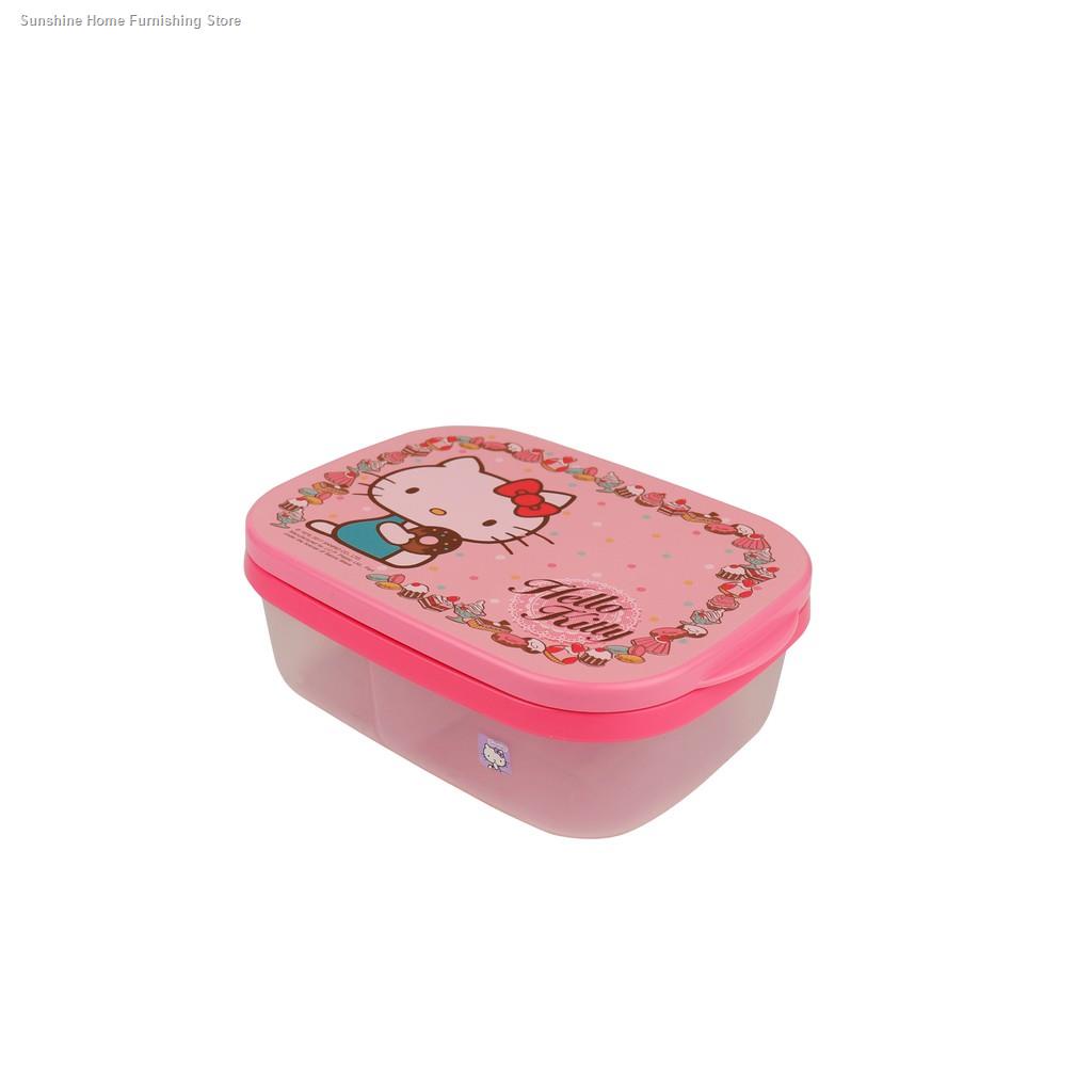 ข้อเสนอพิเศษ Super Lock กล่องถนอมอาหาร ฝาปิด 2 ชั้น Hello Kitty Container Box ลายลิขสิทธิ์แท้ ...