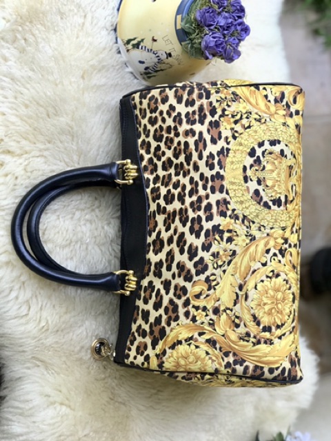 Versace sunburst leopard boston bag มือสองของแท้ ????% - bennysuriya ...