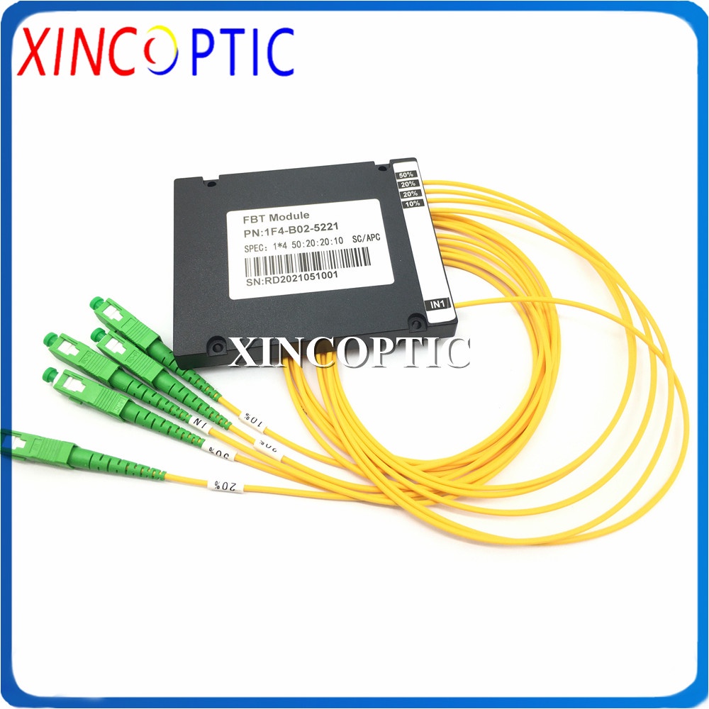 50/20/20/10,1x4 Dual Window,1310/1550,SM,SC/APC ABS FBT Fiber Coupler,1 ...