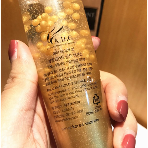 Korea AHC Gold Hyaluronic Acid Essence 24k Water Soluble Snail Gold Moisturizing Repair Light ...