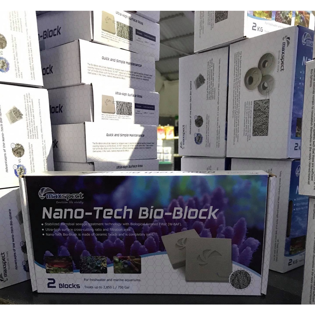 Maxspect Nano-Tech BIO-BLOCK ที่อยู่อาศัยของแบคทีเรียในระบบตู้ปลา บ่อ ...